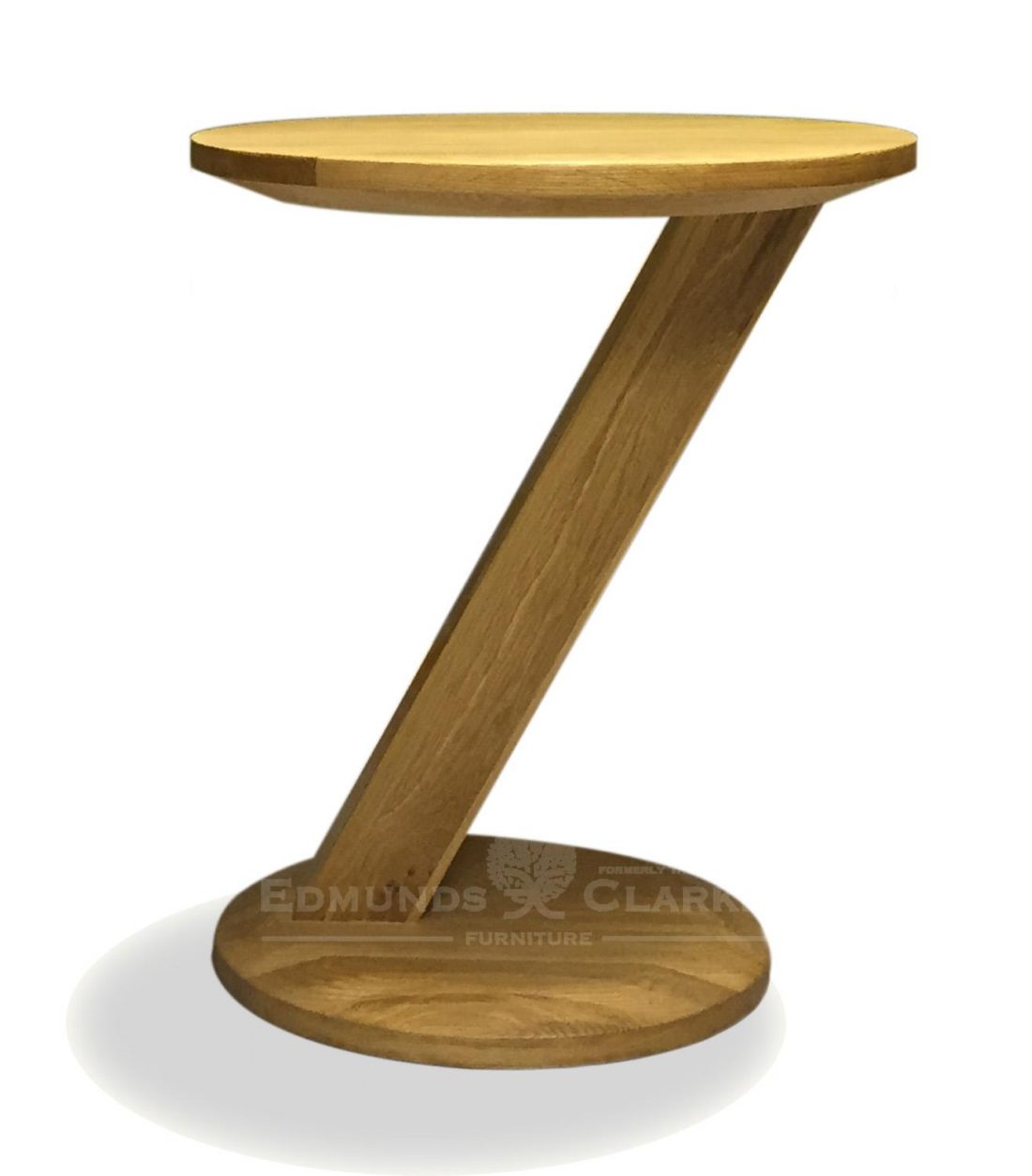 Z Designer Solid Oak Round 4 Leg Lamp Table - Edmunds and Clarke Furniture