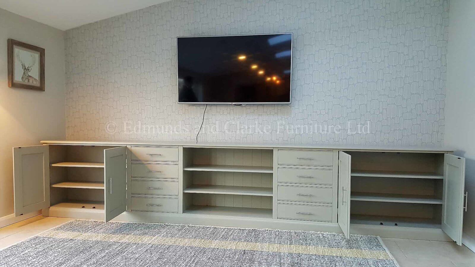 Bespoke 4 Metre Long Low Tv Entertainment Unit - Edmunds and Clarke ...