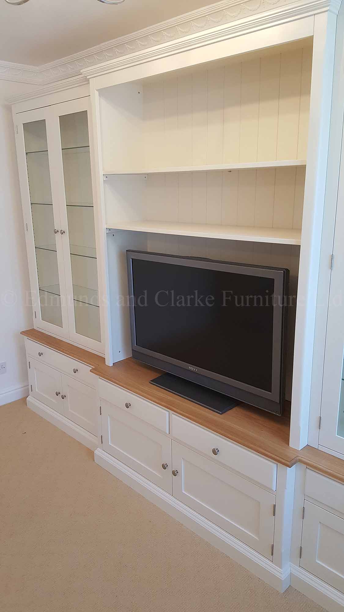 Bespoke Breakfront Tv Storage Unit - Edmunds and Clarke Furniture