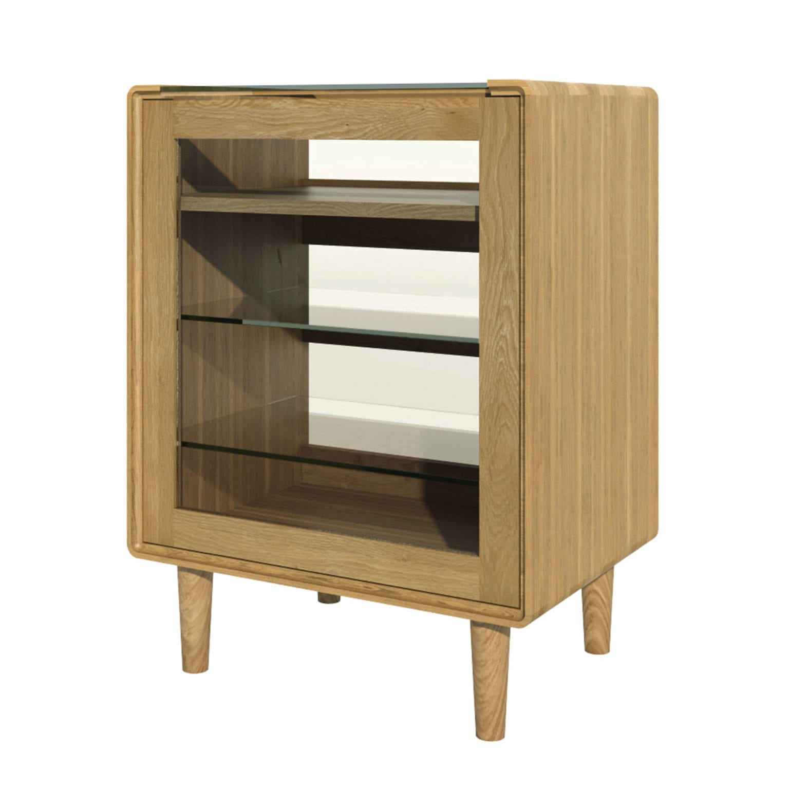 Scandic Oak Hifi Unit - Edmunds and Clarke Furniture